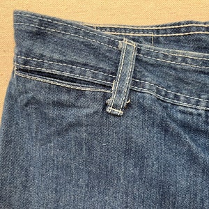 1970's, Flare Leg Jeans With Fabric Trimmed, Button Tab, Back Pockets ...