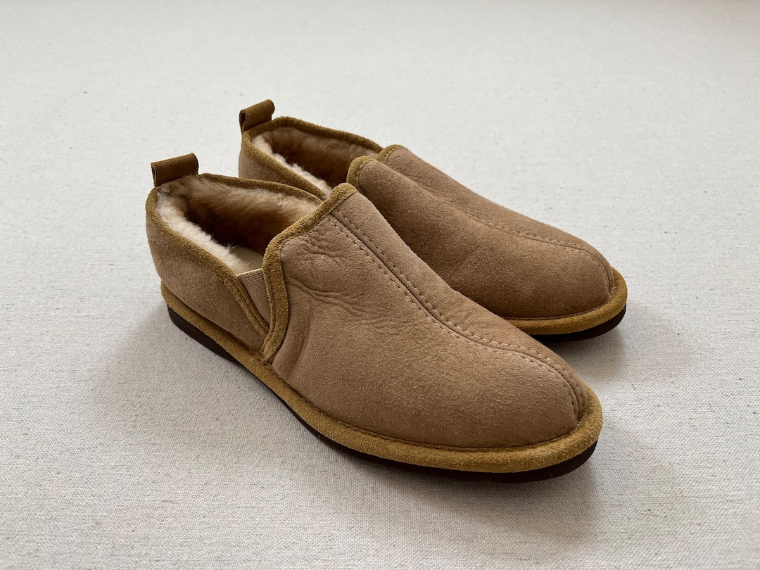 1980's, Sheepskin Slippers in Tan, Men's Size 8M by Norm Thoompson - Etsy