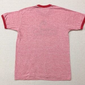 1970's, the Loop, FM 98, Ringer Tee, in Heathered Red, With Red Trim ...