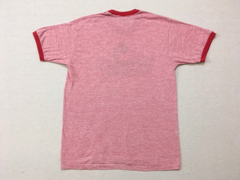 1970's the Loop FM 98 Ringer Tee in Heathered Red - Etsy