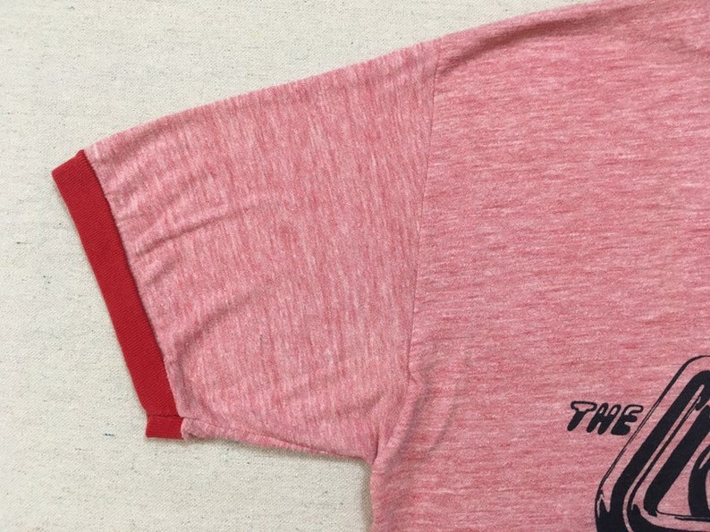 1970's the Loop FM 98 Ringer Tee in Heathered Red - Etsy