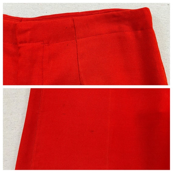 1960's, high darted waist, flare leg shorts in red - Gem