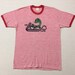 1970's, the Loop, FM 98, Ringer Tee, in Heathered Red, With Red Trim ...