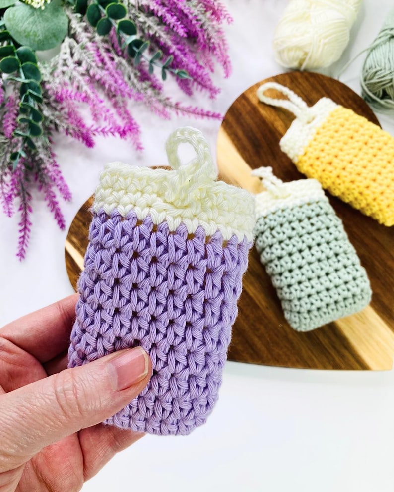 Simple Soap Sack Crochet Pattern & Video Tutorial, Easy Soap Saver Bag ...