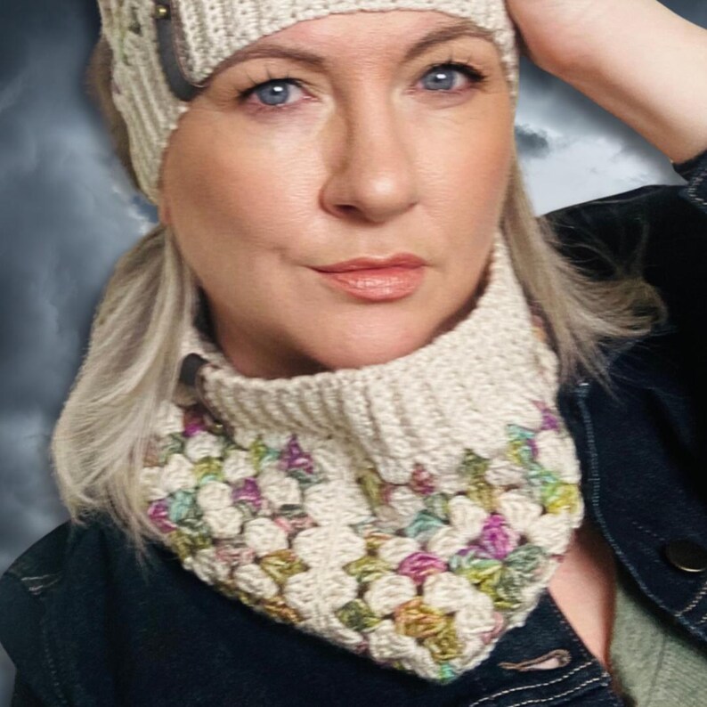 Granny Square Cowl Crochet Pattern & Video Tutorial - 4 Sizes Toddler ...