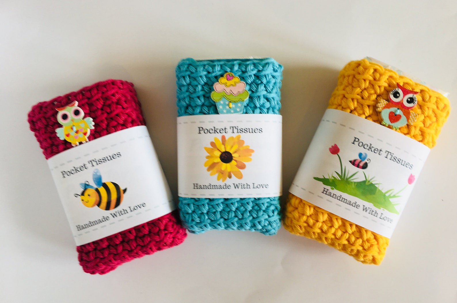 PDF PATTERN Pocket Tissue Cosy Make These Gorgeous Colourful | Etsy UK