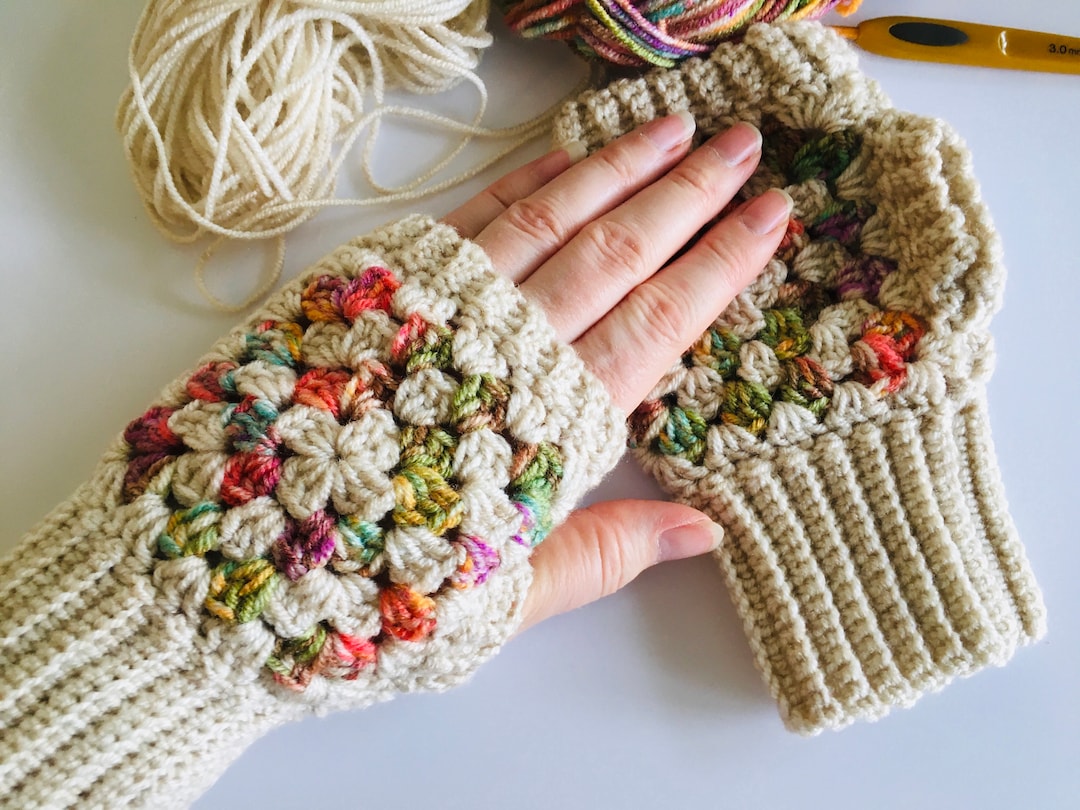 PDF PATTERN to Make Crochet Granny Square Gloves , Quick & Easy ...