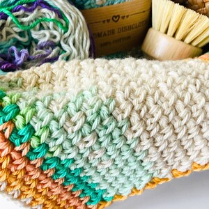Linen Stitch Dishcloth Pattern & Stitch Tutorial With Video, Digital ...