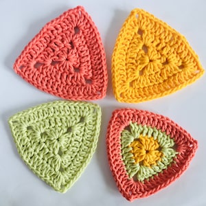 Crochet Solid Triangle Motif Pattern - PDF Crochet Pattern With Round ...
