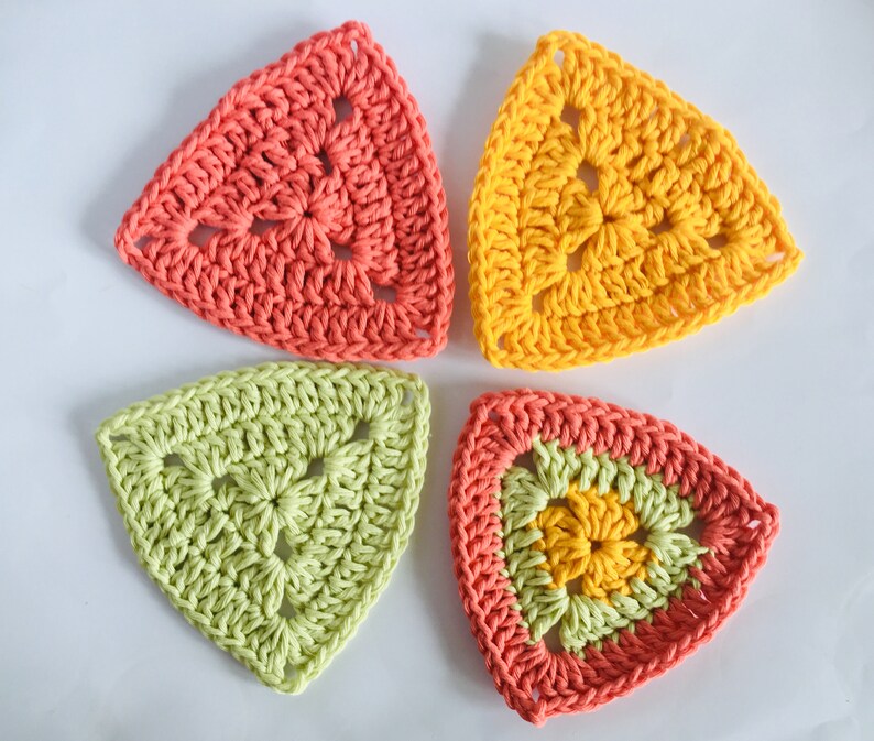 Crochet Solid Triangle Motif Pattern PDF Crochet pattern | Etsy