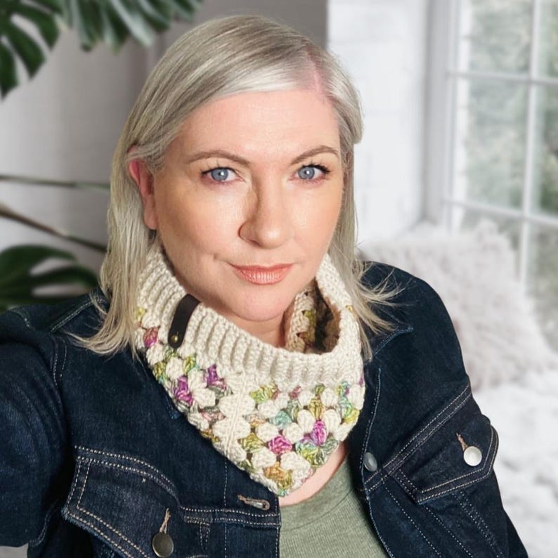 Granny Square Cowl Crochet Pattern & Video Tutorial - 4 Sizes Toddler ...