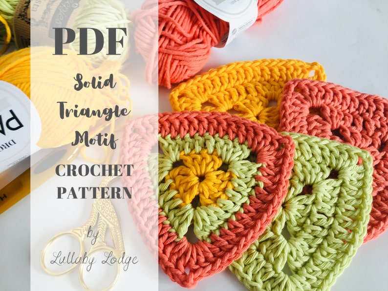 Crochet Solid Triangle Motif Pattern PDF Crochet Pattern - Etsy UK