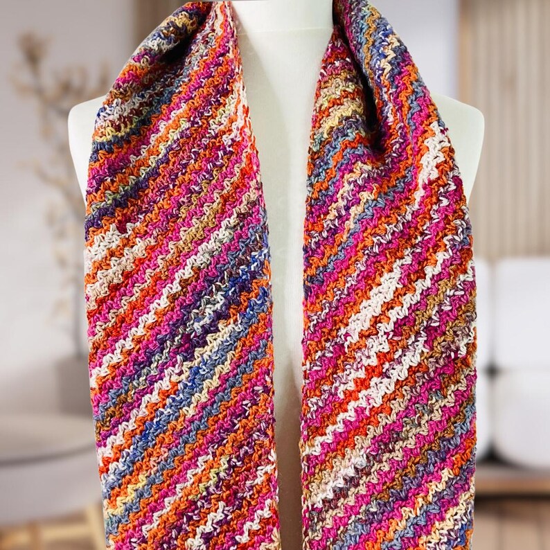 Ric Rac Crochet Scarf Pattern: Easy Zig Zag Design (PDF Pattern & Video ...