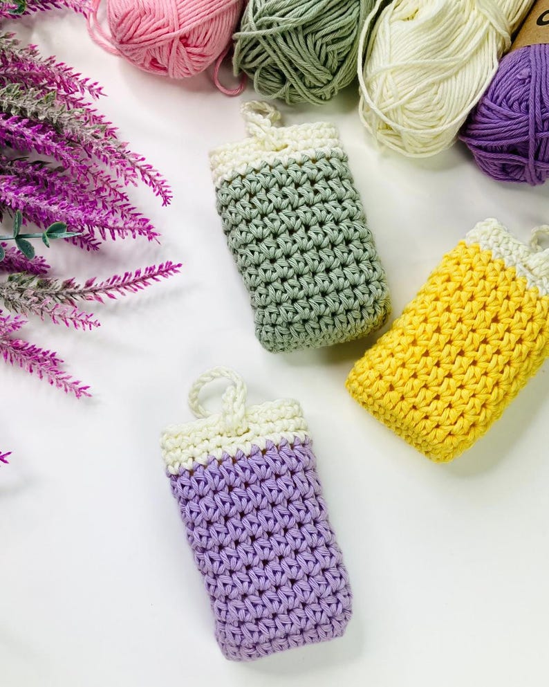 Simple Soap Sack Crochet Pattern & Video Tutorial, Easy Soap Saver Bag ...