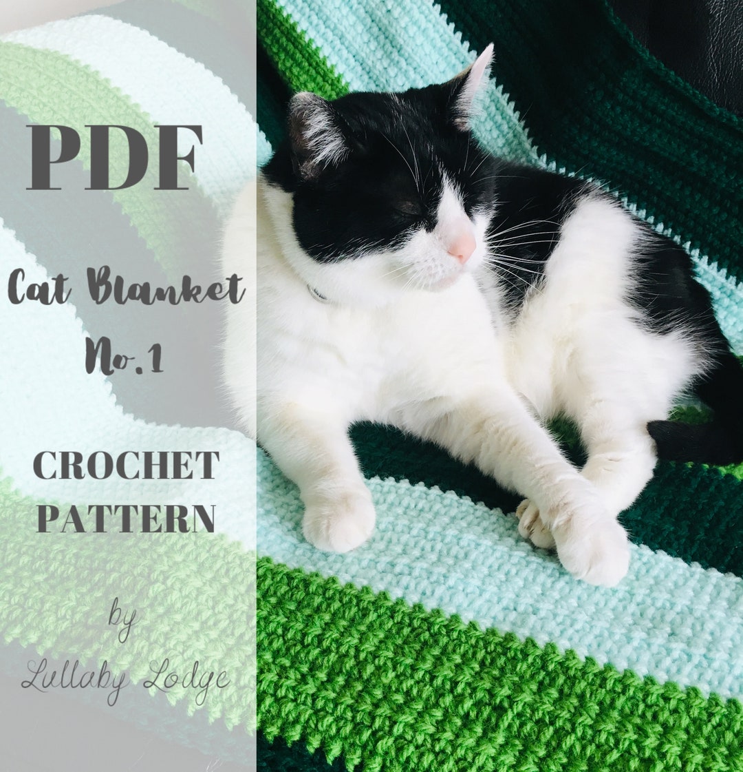 Cat Blanket No.1 PDF Crochet Pattern Great Stash Busting - Etsy