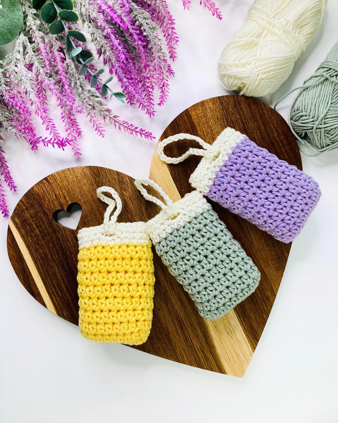Simple Soap Sack Crochet Pattern & Video Tutorial, Easy Soap Saver Bag ...
