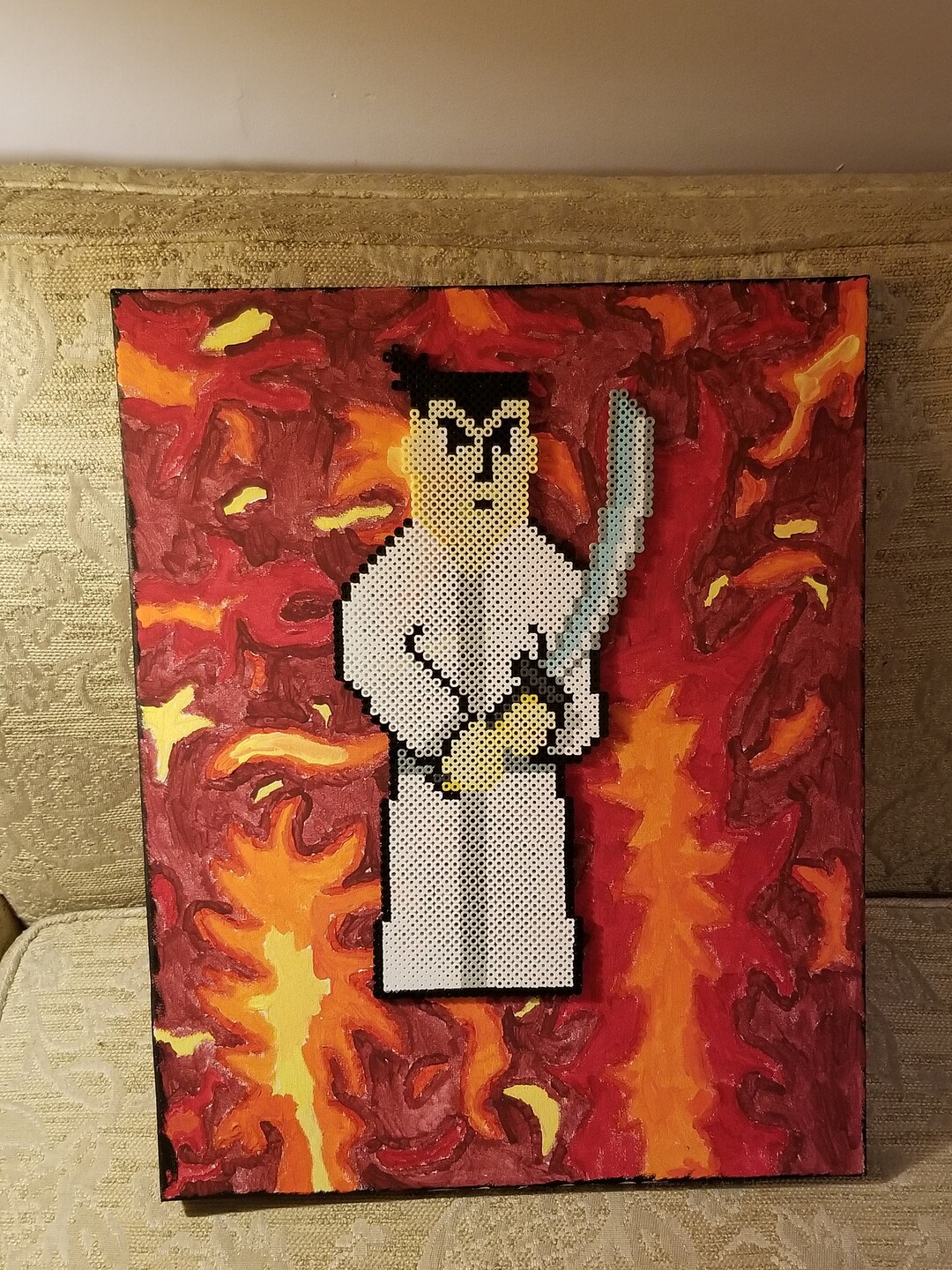 Back to the Past Samurai Canvased Perler - Etsy