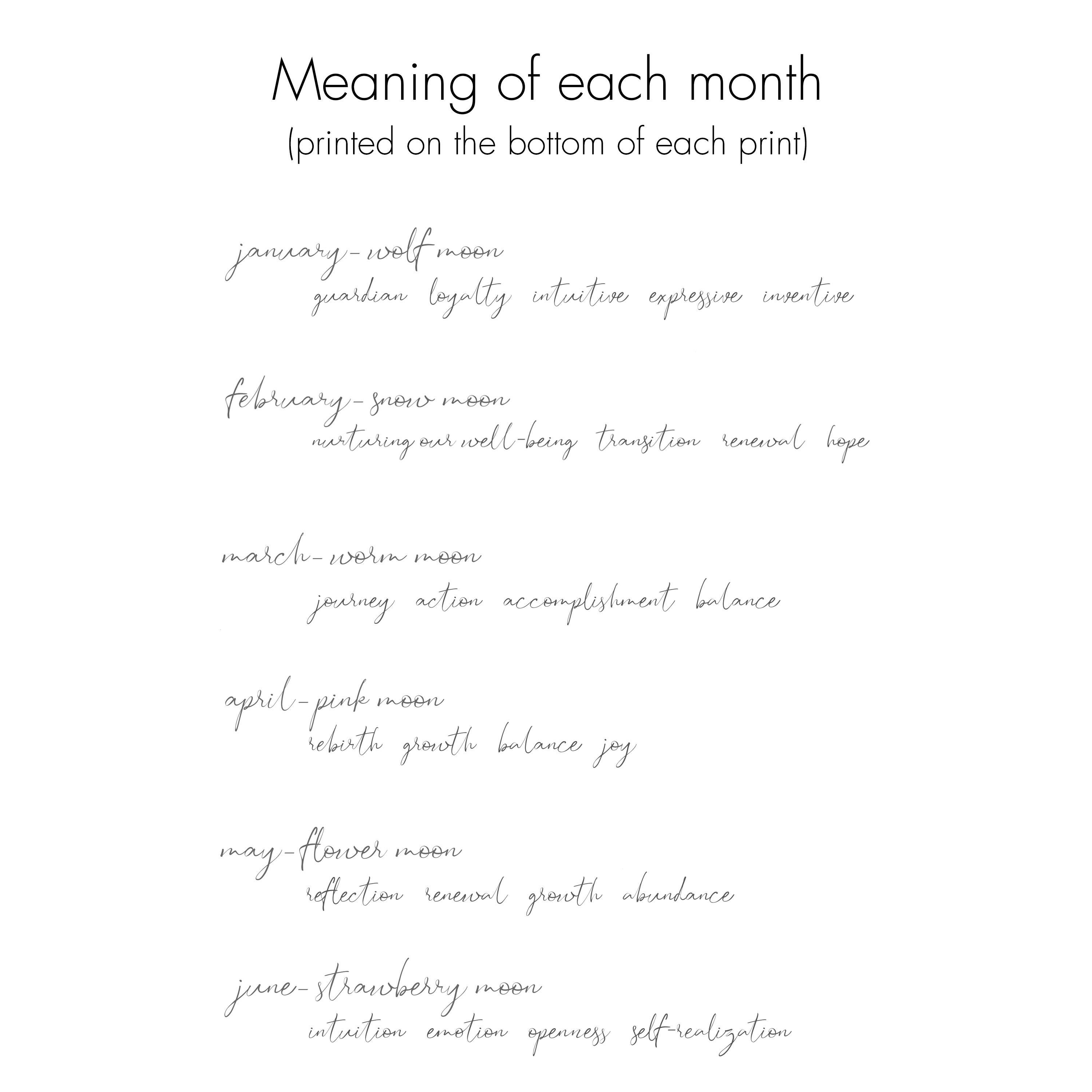 Personalize Full Moon Print Custom Birth Month Print Moon - Etsy