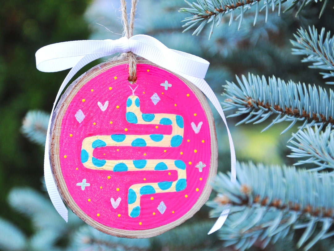 Snake Ornament Bright Colored Ornament Hand Painted Ornament Christmas ...