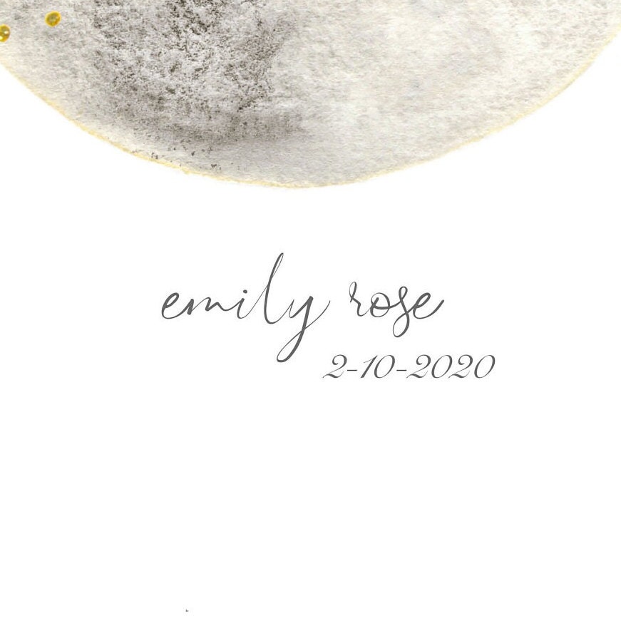 Personalize Full Moon Print Custom Birth Month Print Moon - Etsy