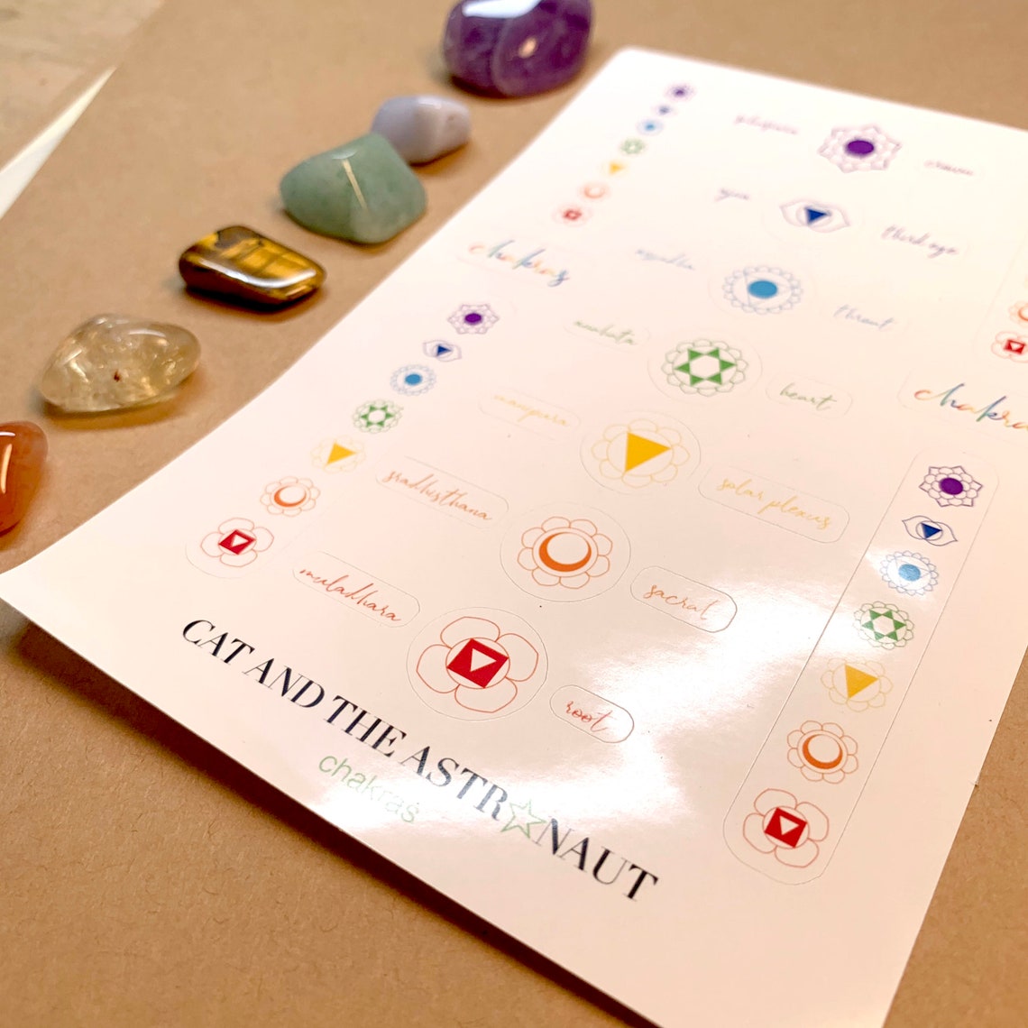 Chakra Stickers Glossy Chakra Stickers Rainbow Stickers - Etsy