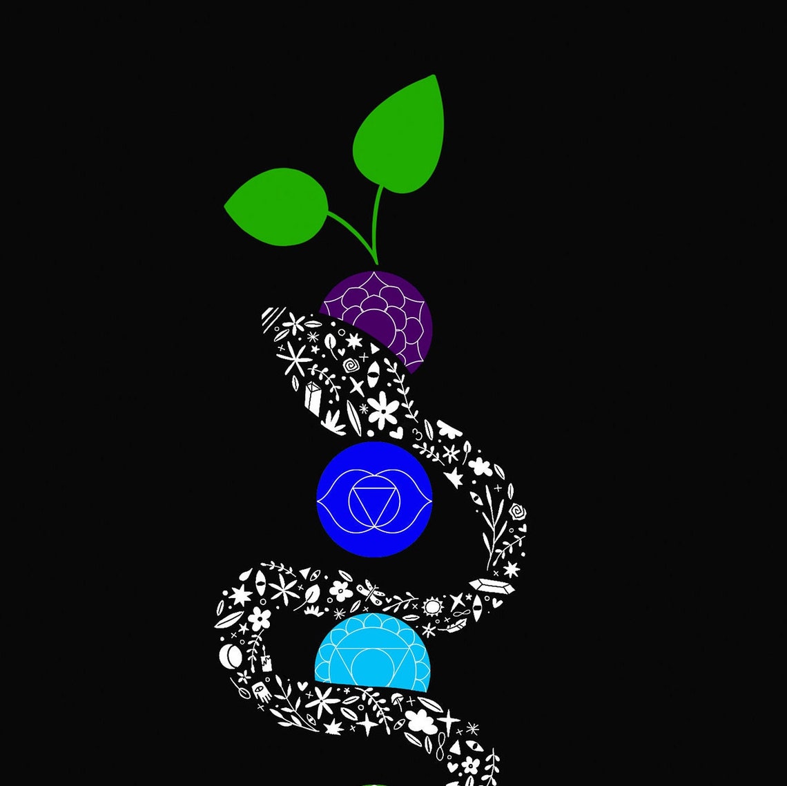 Kundalini Chakra Snake Print Chakra Print Yoga Print | Etsy