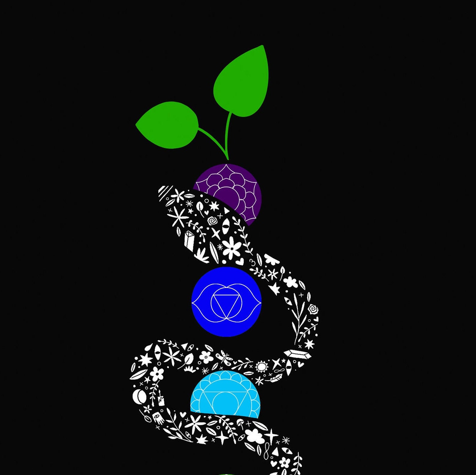 Kundalini Chakra Snake Print Chakra Print Yoga Print - Etsy