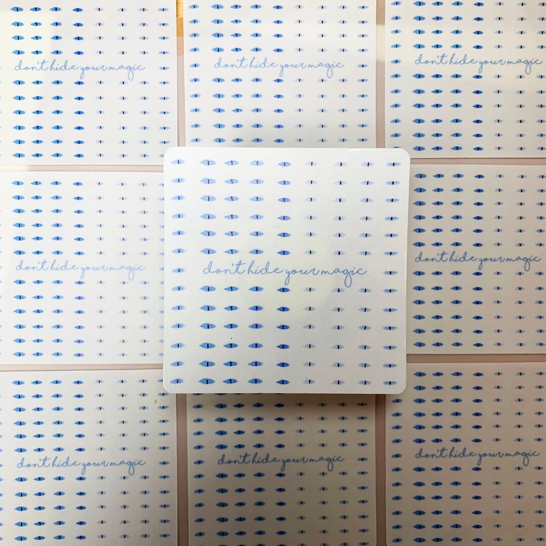 Evil Eye Clear Matte Sticker Paper - Clear Sticker - Eye Sticker - Evil ...