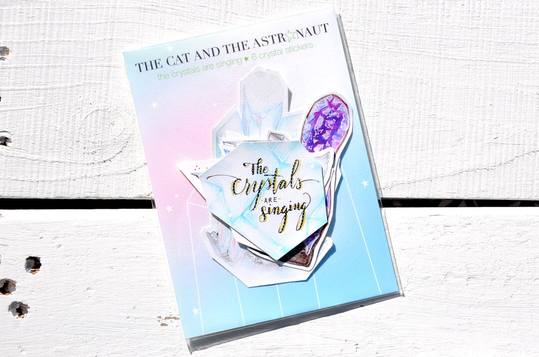 Crystal Die-cut Sticker Pack - Hand Drawn Stickers - Die Cut Stickers ...