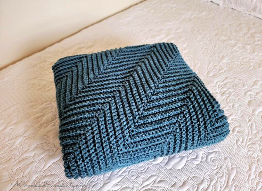 PDF Crochet Pattern: Diagonal Ripple Lapghan, Crochet C2C Blanket ...