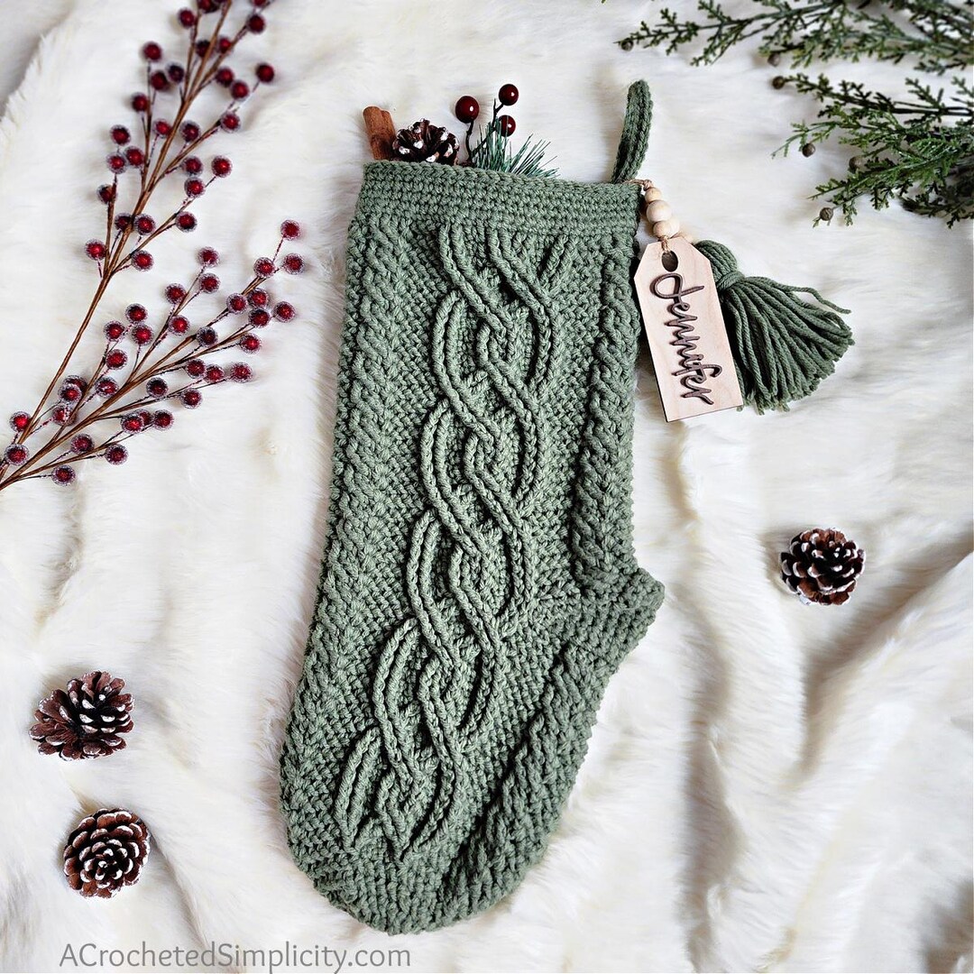 CROCHET PATTERN: Crochet Stocking Pattern | Crochet Christmas Stocking ...