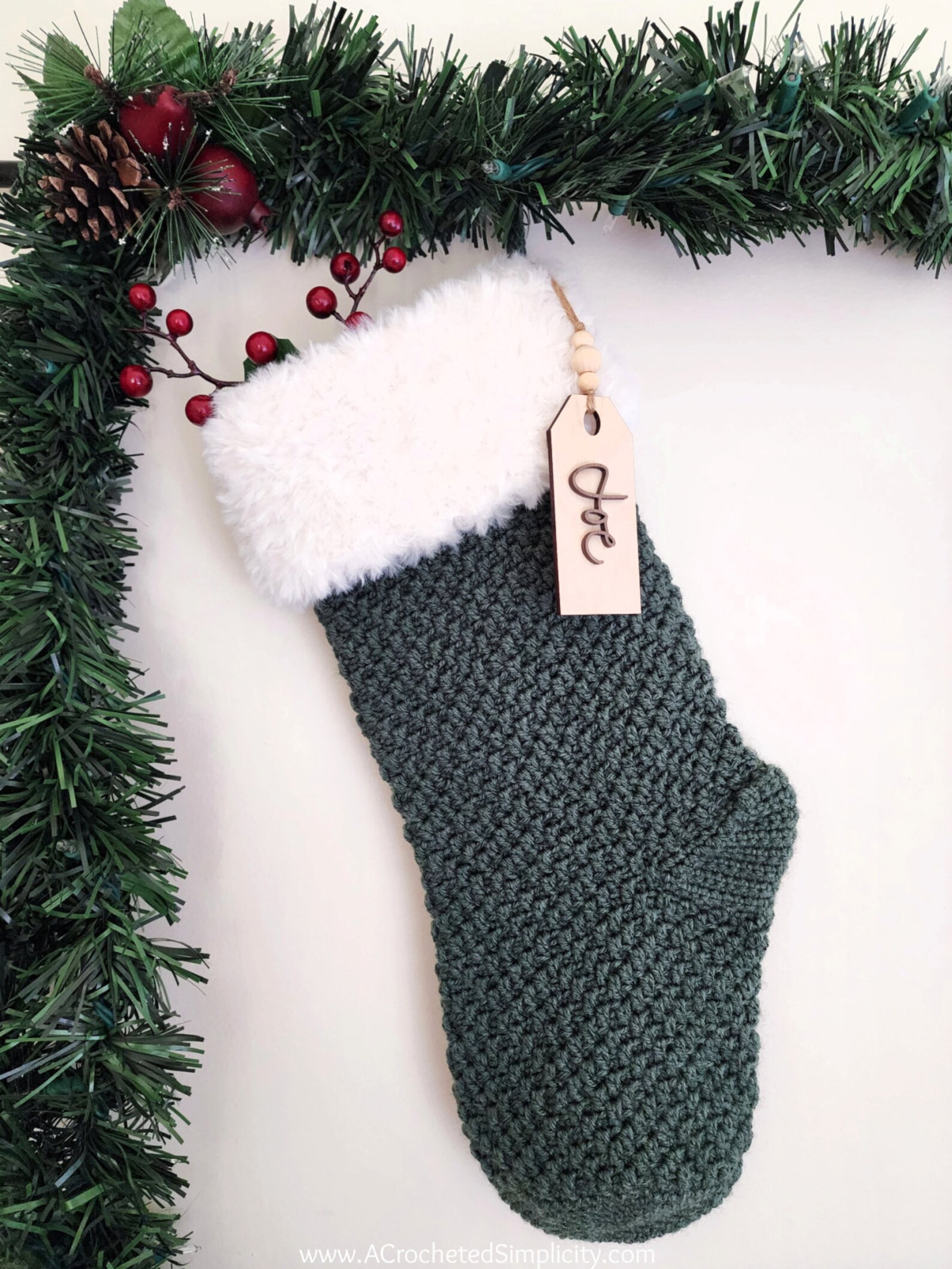 CROCHET PATTERN: Crochet Stocking Pattern | Crochet Christmas Stocking ...