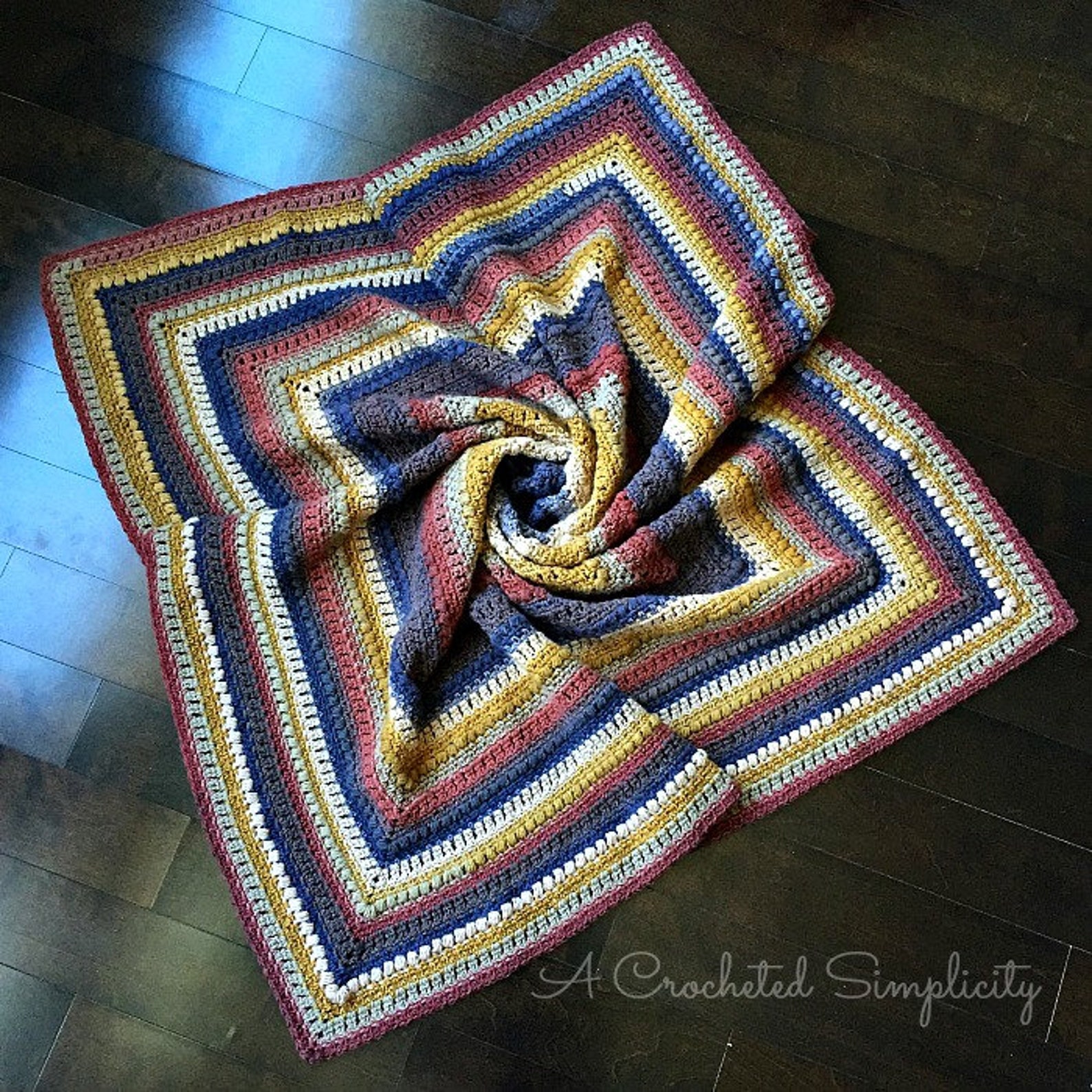 PDF Crochet Pattern: Centaur Mandala Afghan, Blanket Pattern, Crochet ...