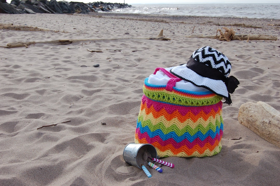 Crochet Pattern: "chasing Chevrons" Yarn & Beach Bag, Permission to ...