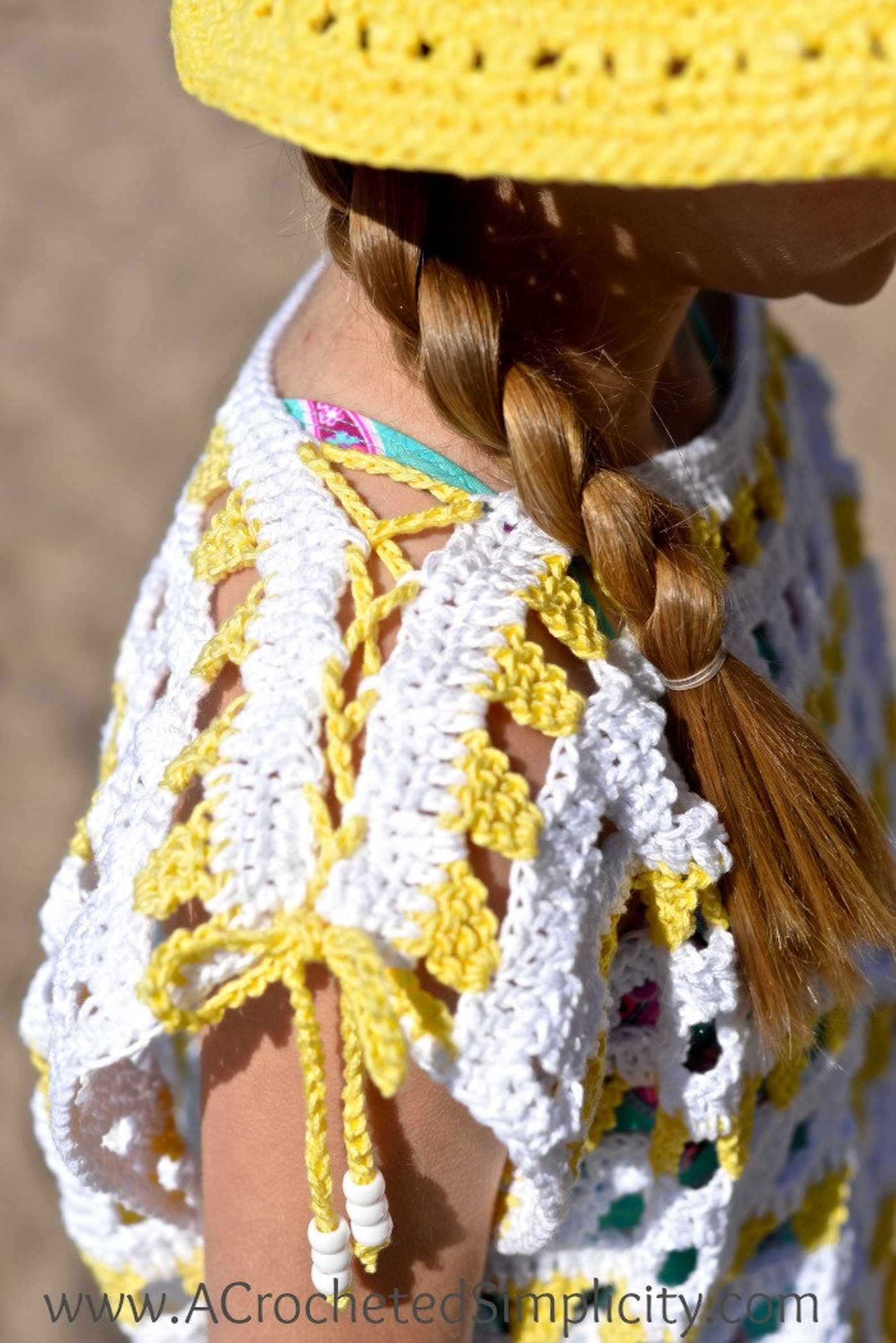 Crochet Pattern: Sunny Days Crochet Beach Cover-up, Sizes Doll, Baby ...