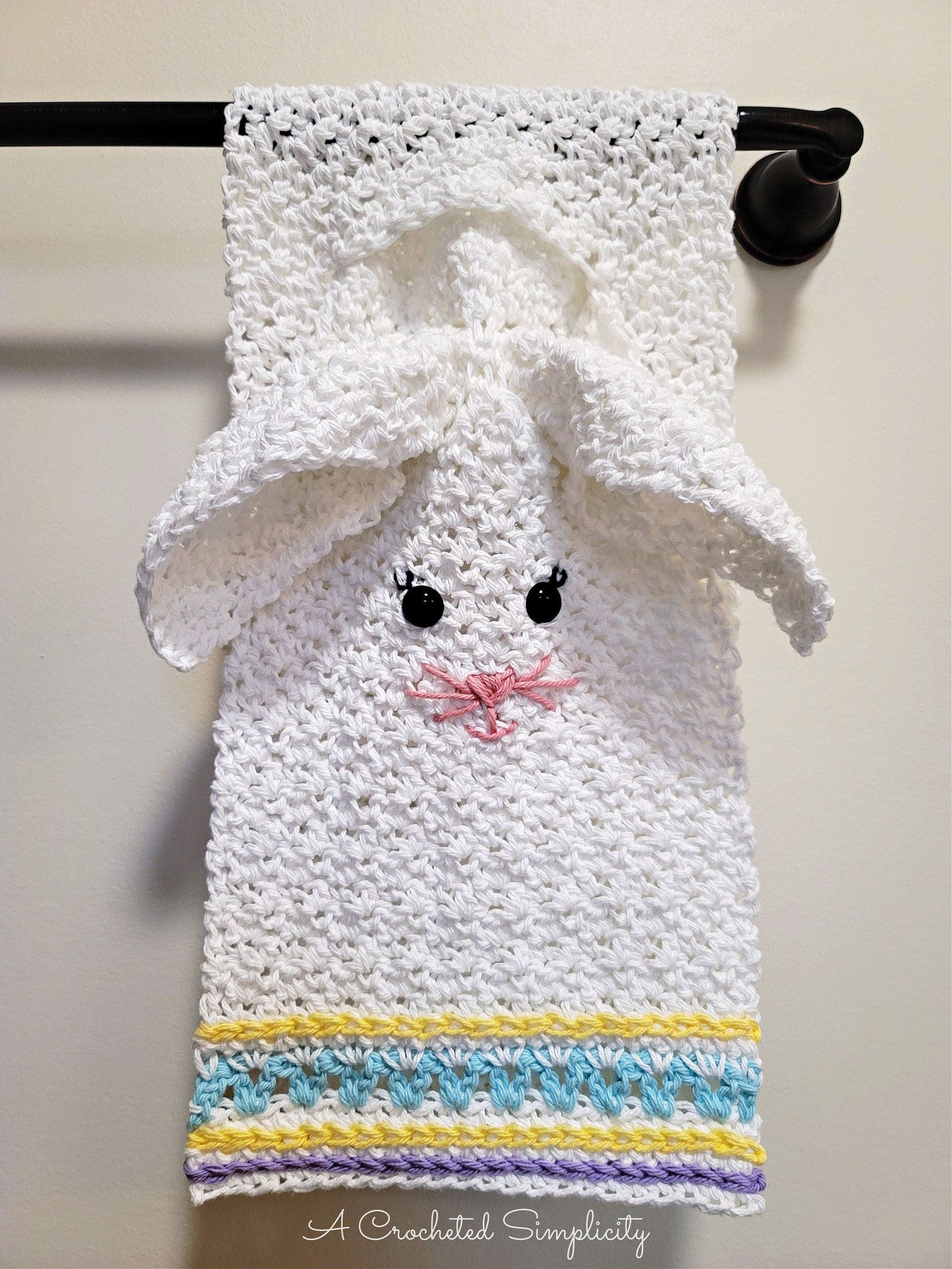 PDF Crochet Pattern: Easter Bunny Towel & Washcloth Set - Etsy
