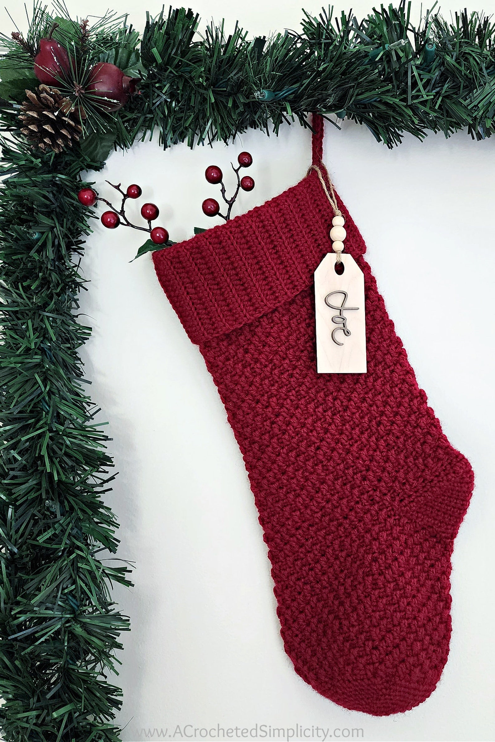 CROCHET PATTERN: Crochet Stocking Pattern | Crochet Christmas Stocking ...