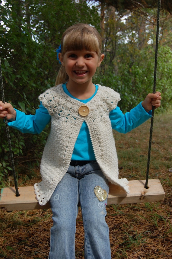 Crochet Pattern: Classic Charm Girls Cardigan Permission to - Etsy UK