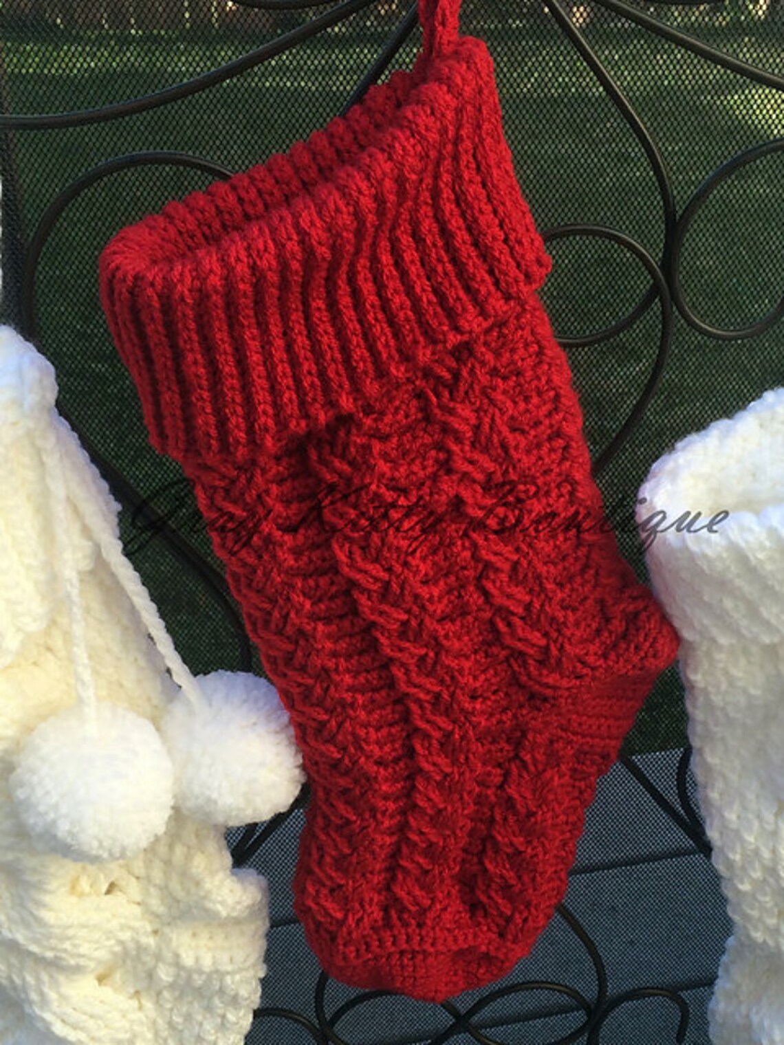 Crochet Pattern: Braided Cables Christmas Stocking | Etsy