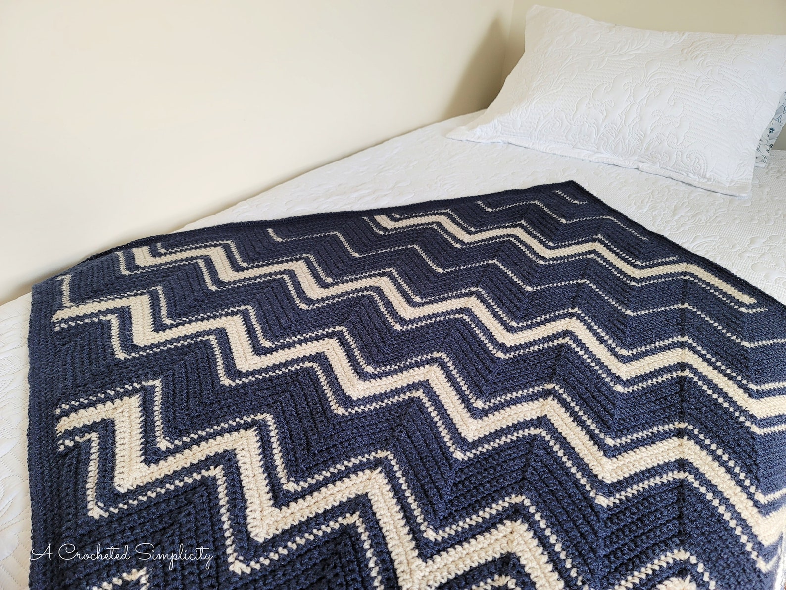 PDF Crochet Pattern: Diagonal Chevron Blanket, Crochet C2C Blanket ...