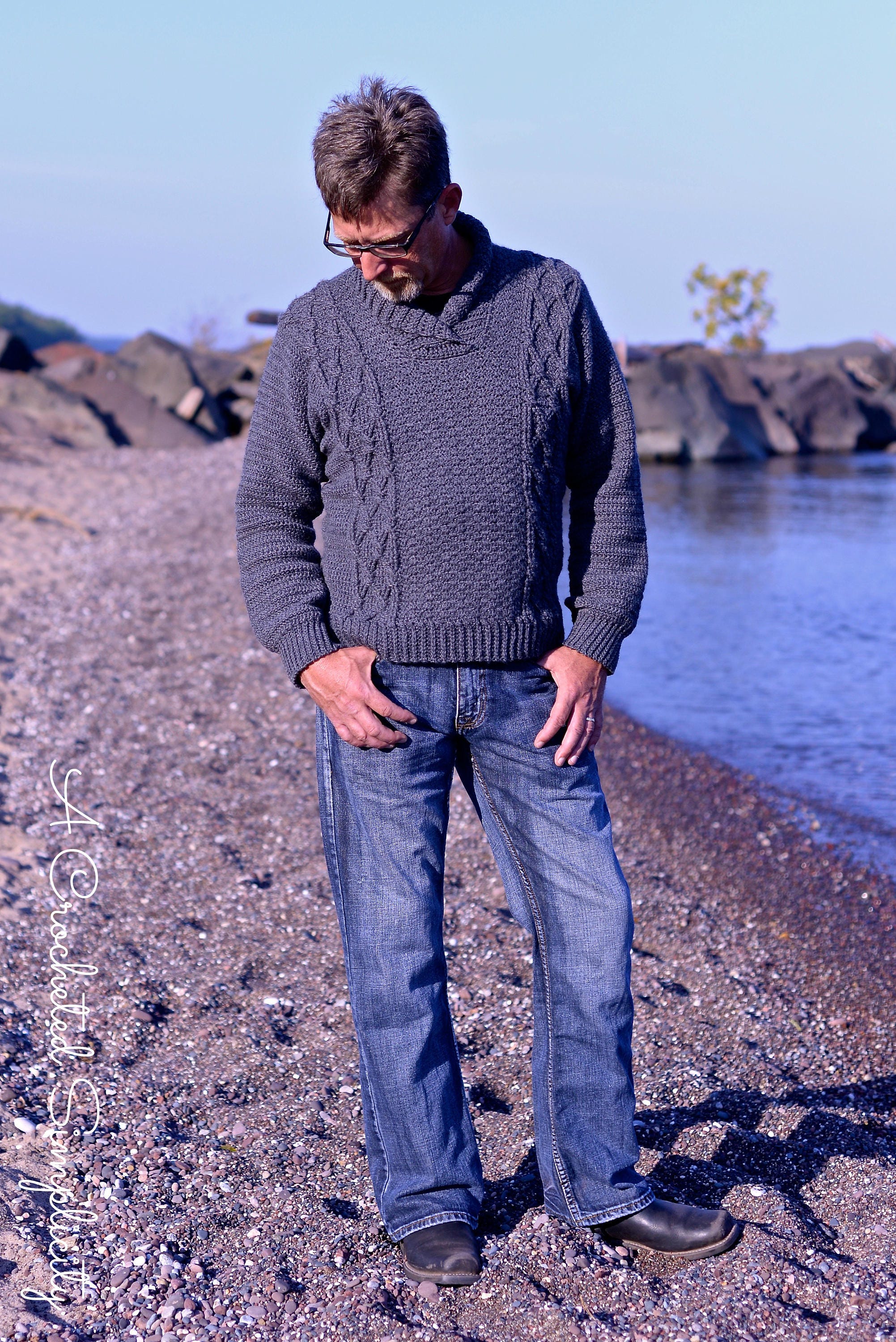 Crochet Pattern: Midwestern Warmth Men's Cabled Sweater - Etsy