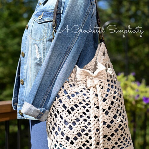 Crochet Pattern: Chevron Chic Tote Bag Permission to Sell - Etsy
