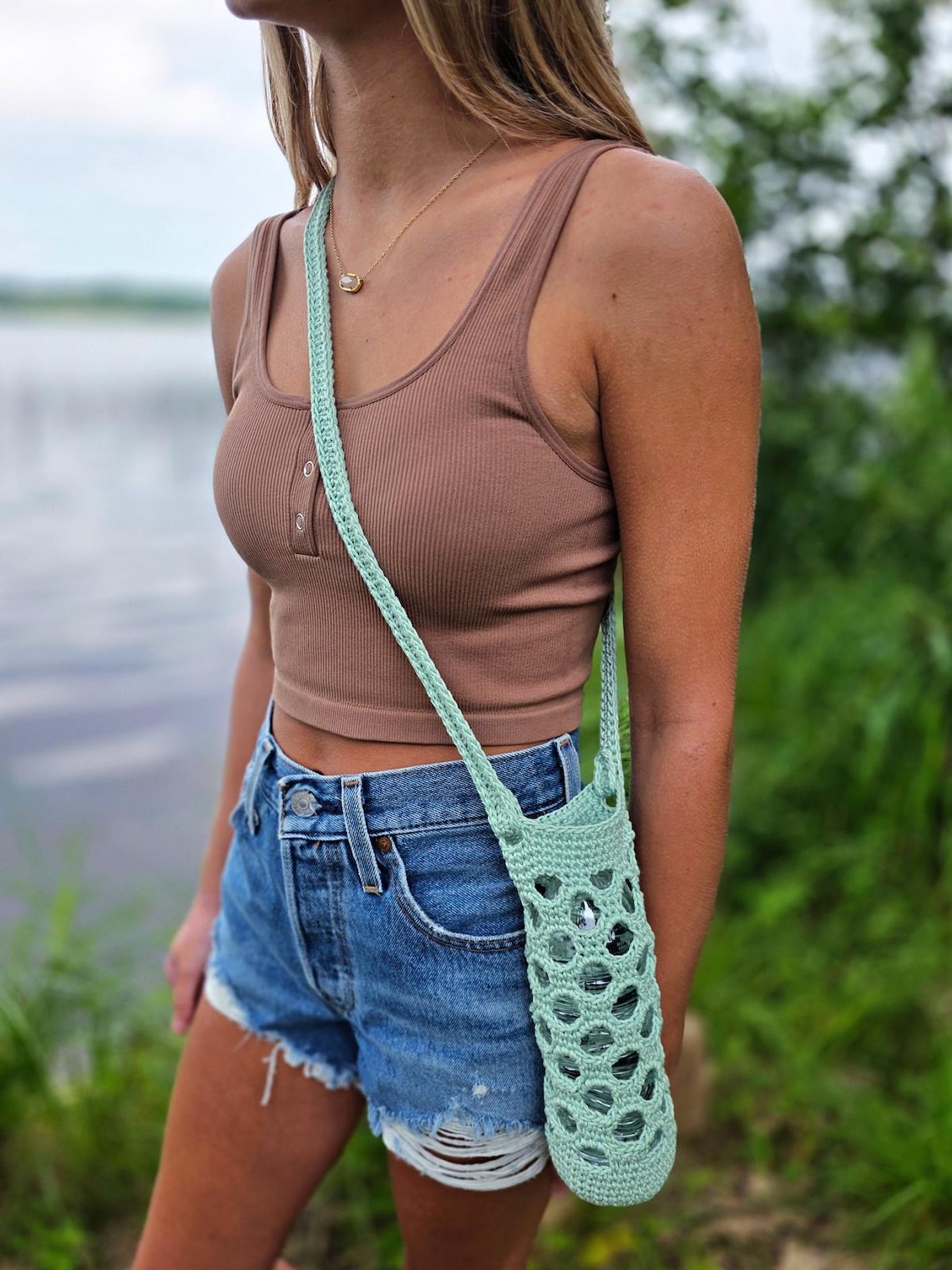 CROCHET PATTERN | Ocean Reef Crochet Water Bottle Holder | Water Bottle ...