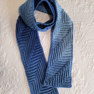 PDF Crochet Pattern: Diagonal Ripple Scarf, Crochet Scarf, Instant ...