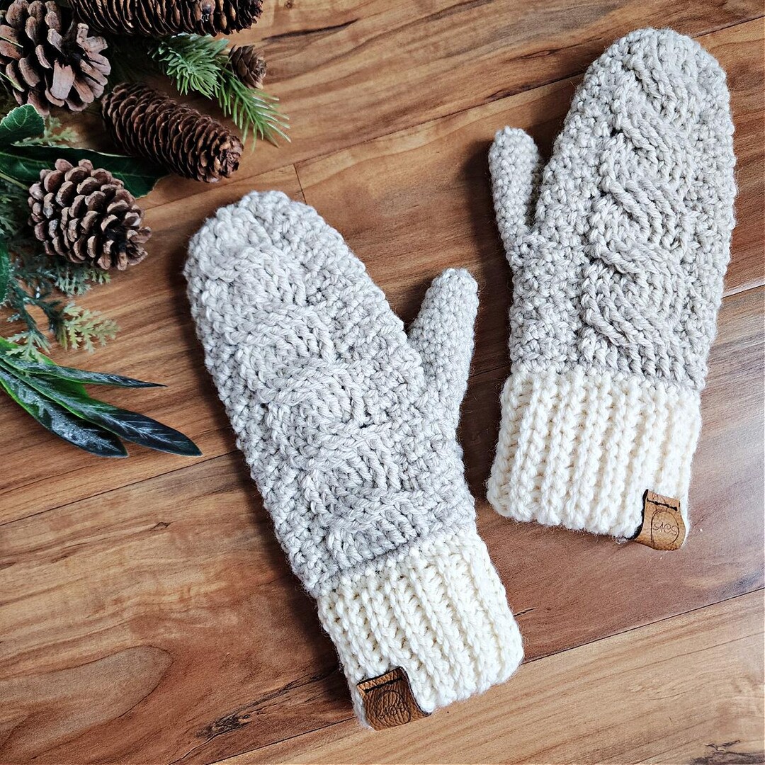 Crochet Mitten Pattern | Cable Crochet Mittens | Winter Accessories ...
