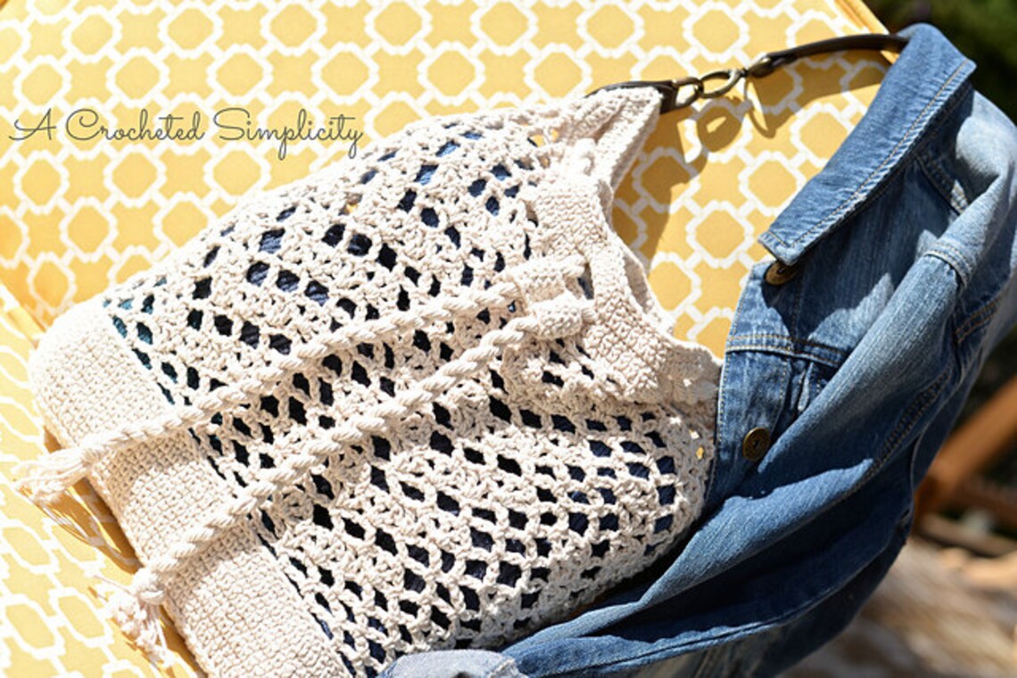 Crochet Pattern: Chevron Chic Tote Bag Permission to Sell - Etsy