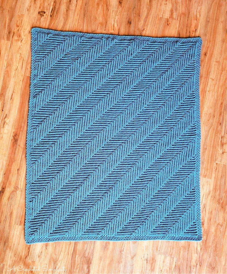 PDF Crochet Pattern: Diagonal Ripple Lapghan, Crochet C2C Blanket ...