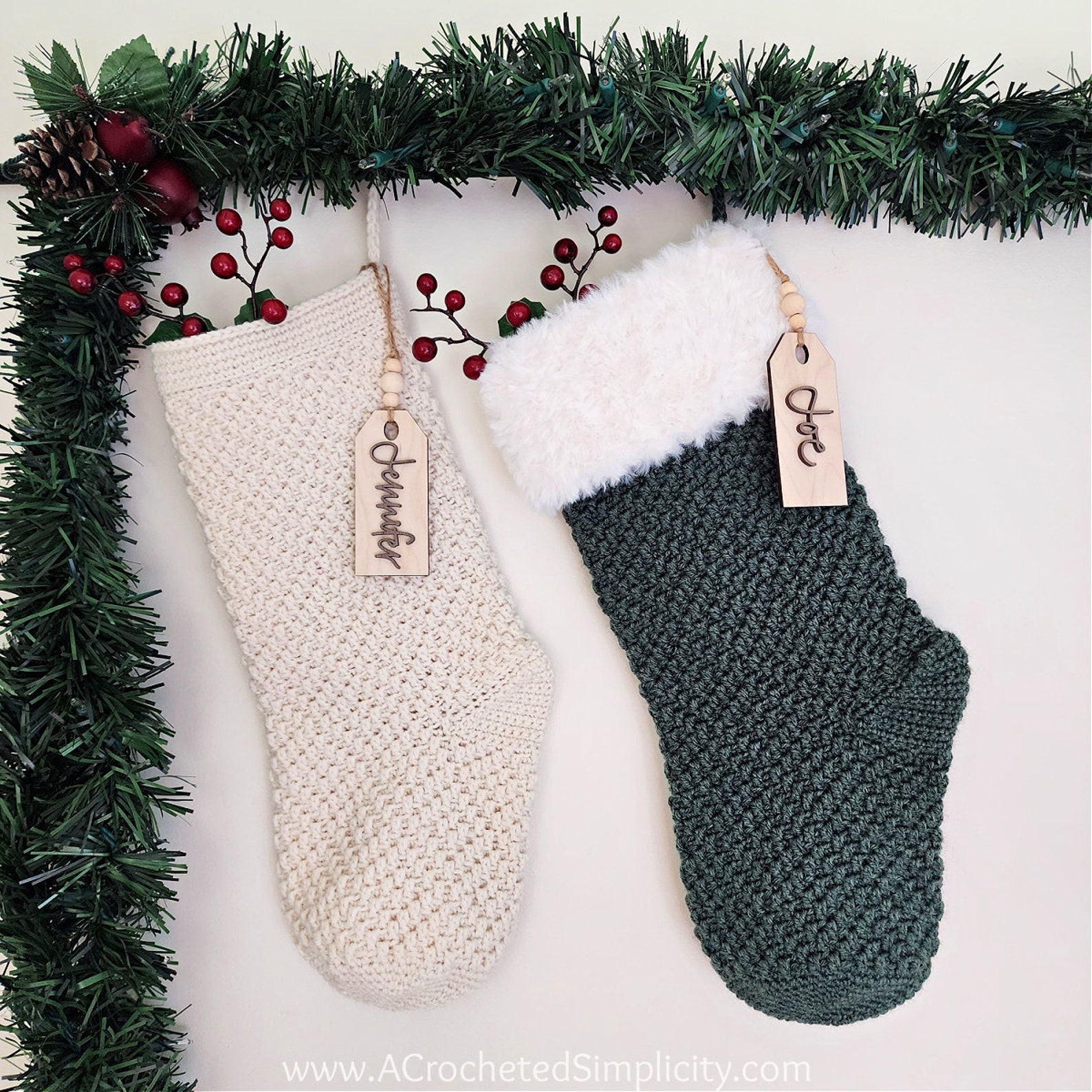 CROCHET PATTERN: Crochet Stocking Pattern | Crochet Christmas Stocking ...