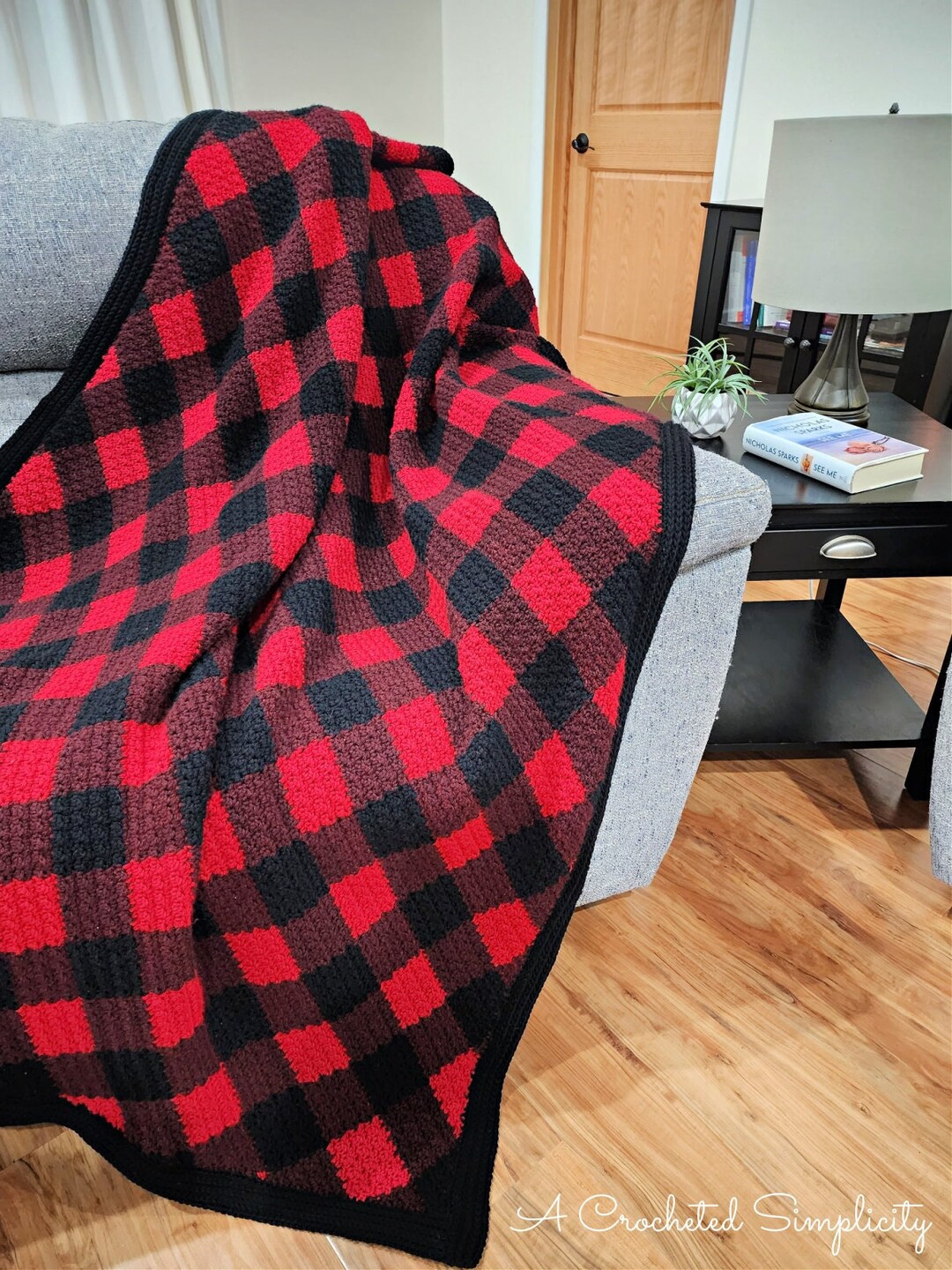 Crochet C2C Blanket Pattern, C2C Crochet Buffalo Plaid Blanket, Crochet ...