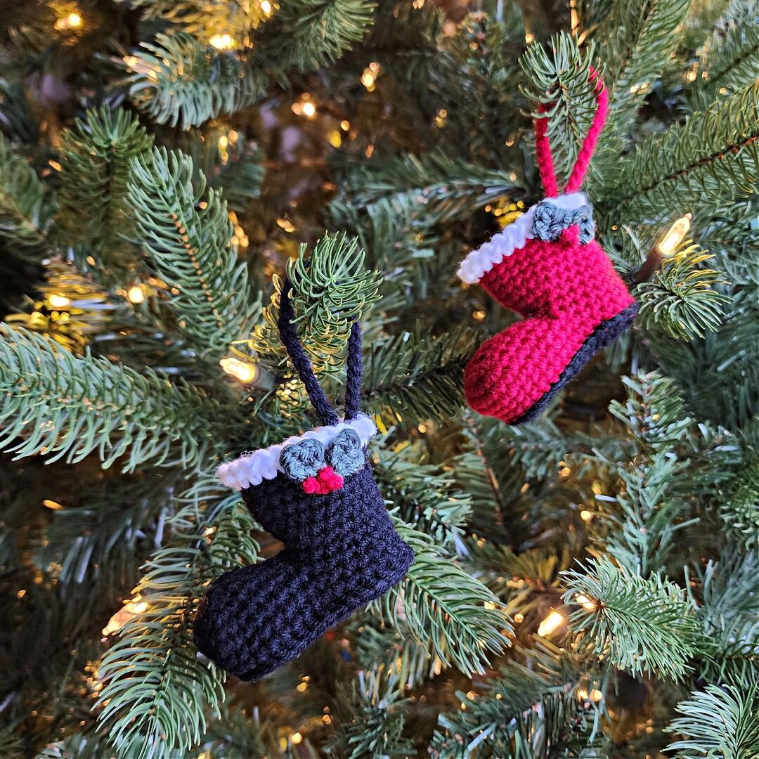 CROCHET PATTERN | Santa Boot Crochet Ornament | Crochet Christmas ...